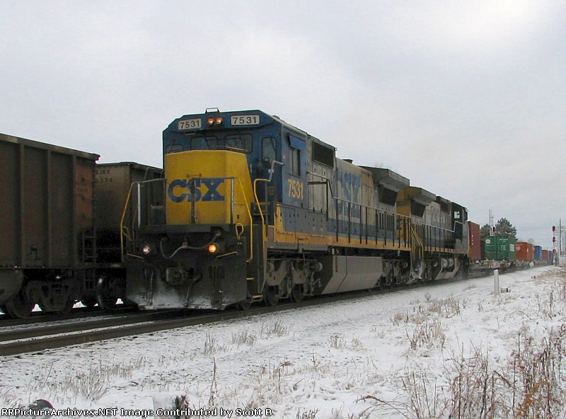 CSX 7531 Q100 ? westbound 10:50 am